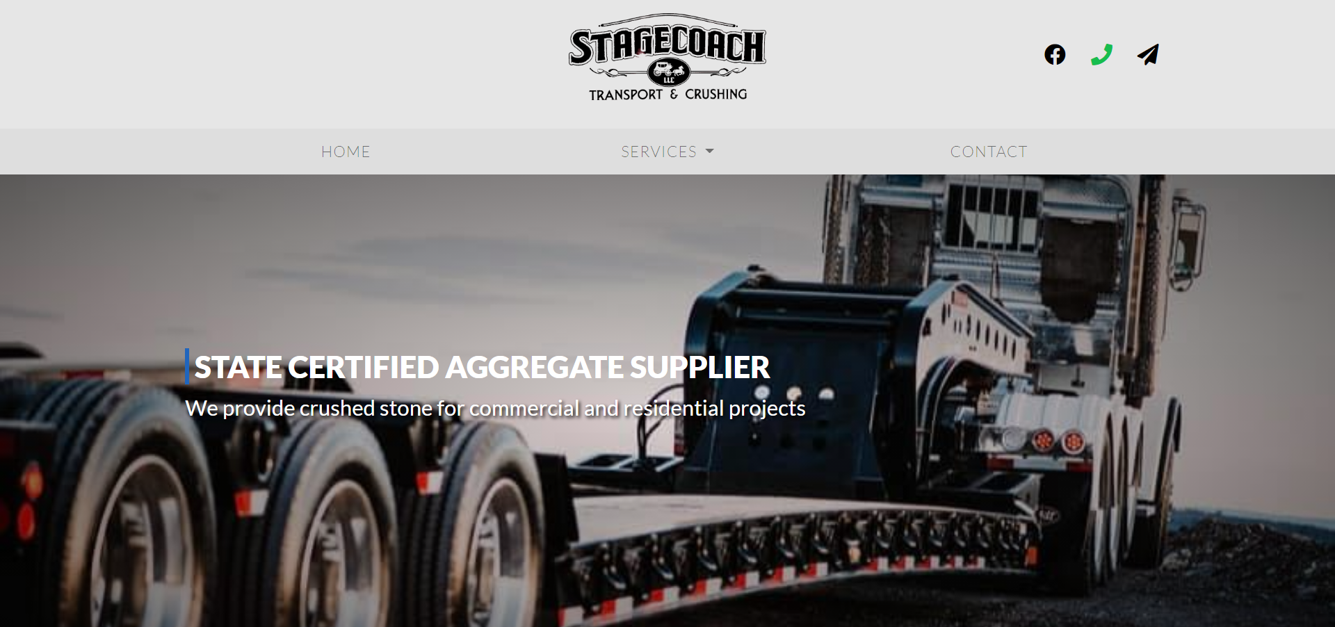 Website Design - Stagecoach Transport & Crushing